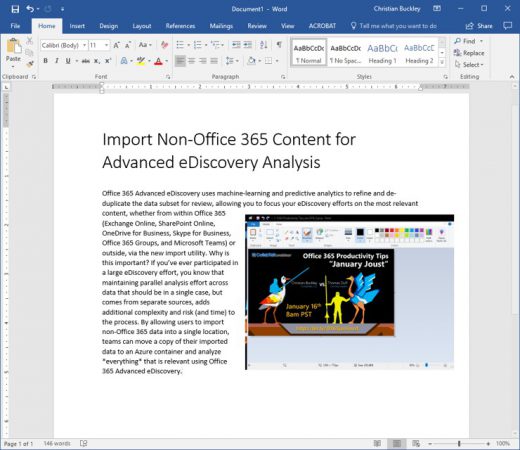 Insert Quick Screen Shots into Word – buckleyPLANET