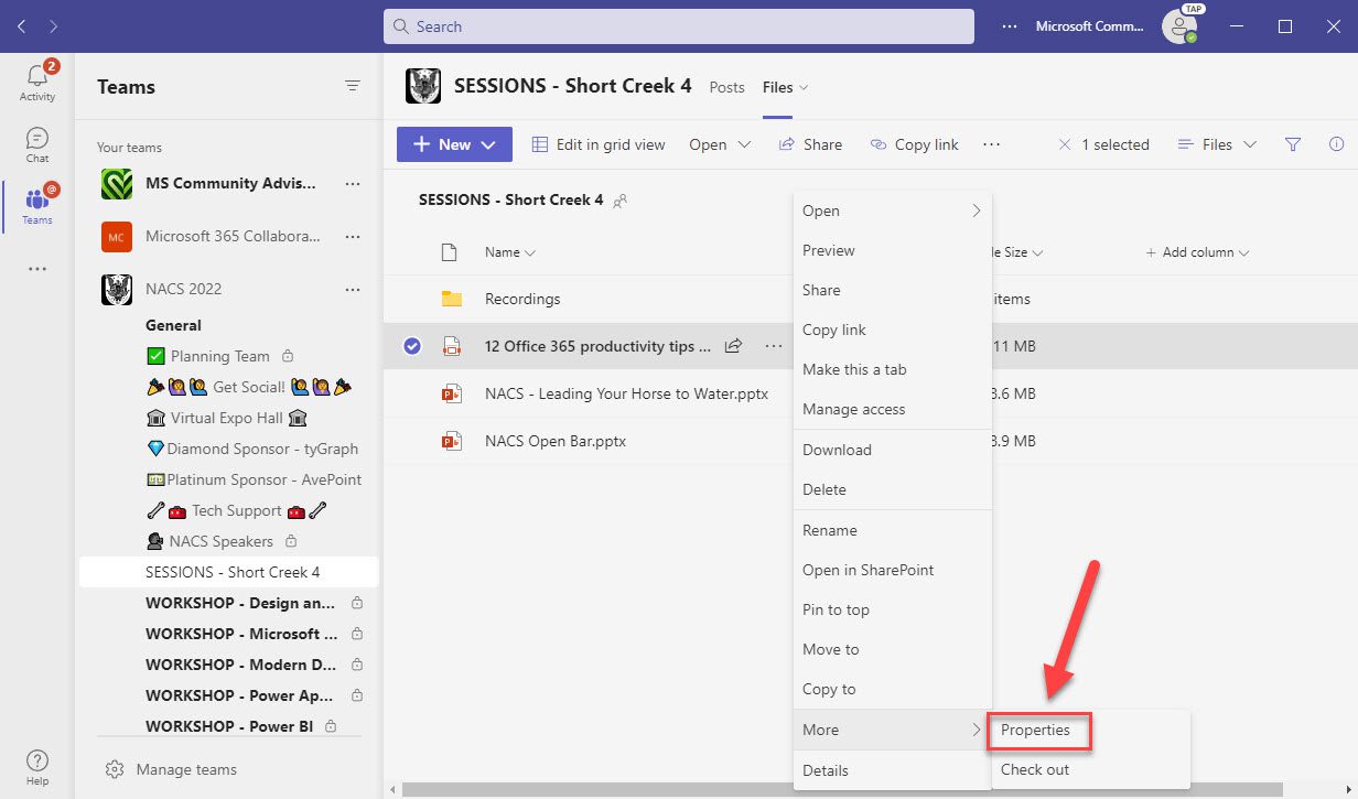 Productivity Tip: Editing Metadata in Teams Files – buckleyPLANET