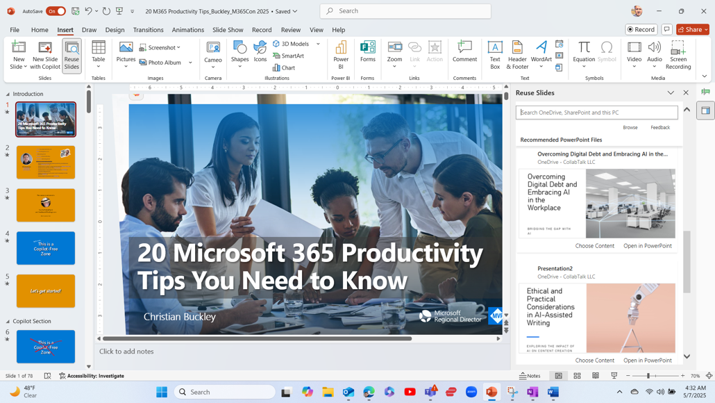 Productivity Tip: Reusing PowerPoint Slides – buckleyPLANET